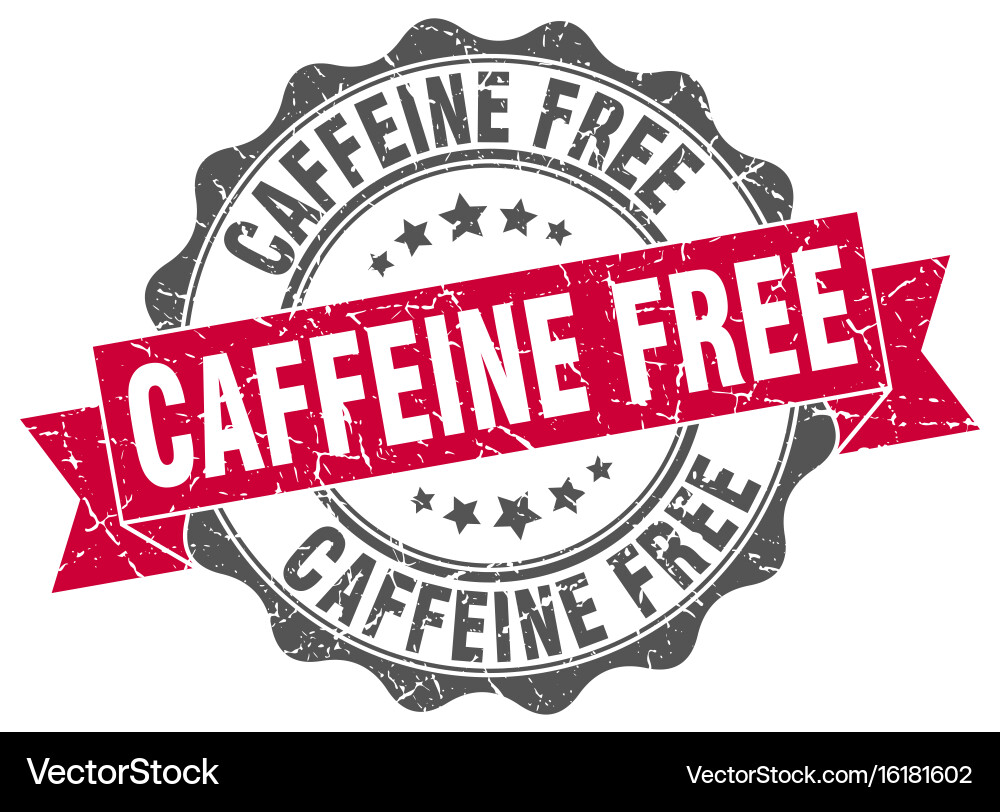 Caffeine free stamp sign seal Royalty Free Vector Image