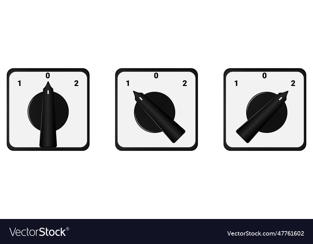 Cam switch for control panel Royalty Free Vector Image