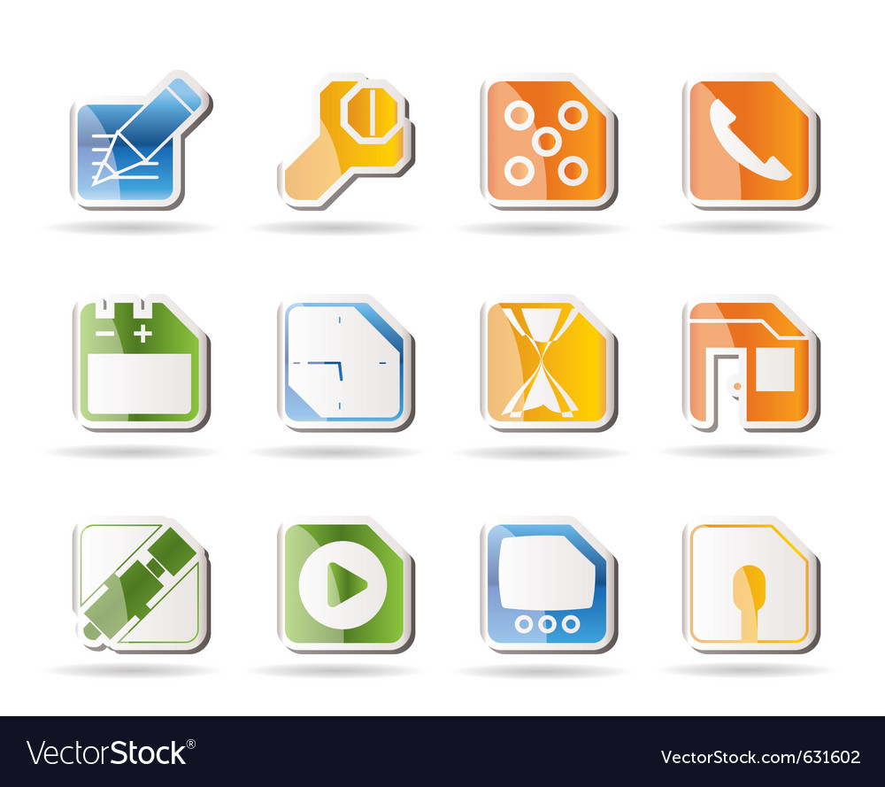 Computer and internet icons Royalty Free Vector Image