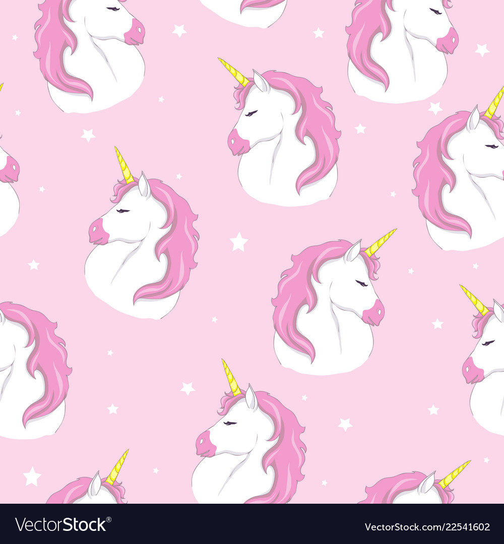 Cute unicorn pattern Royalty Free Vector Image