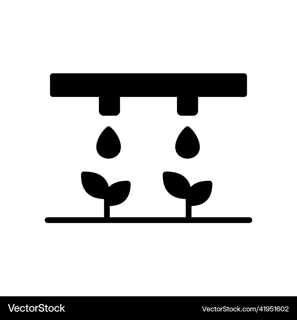 Drip irrigation system glyph icon Royalty Free Vector Image