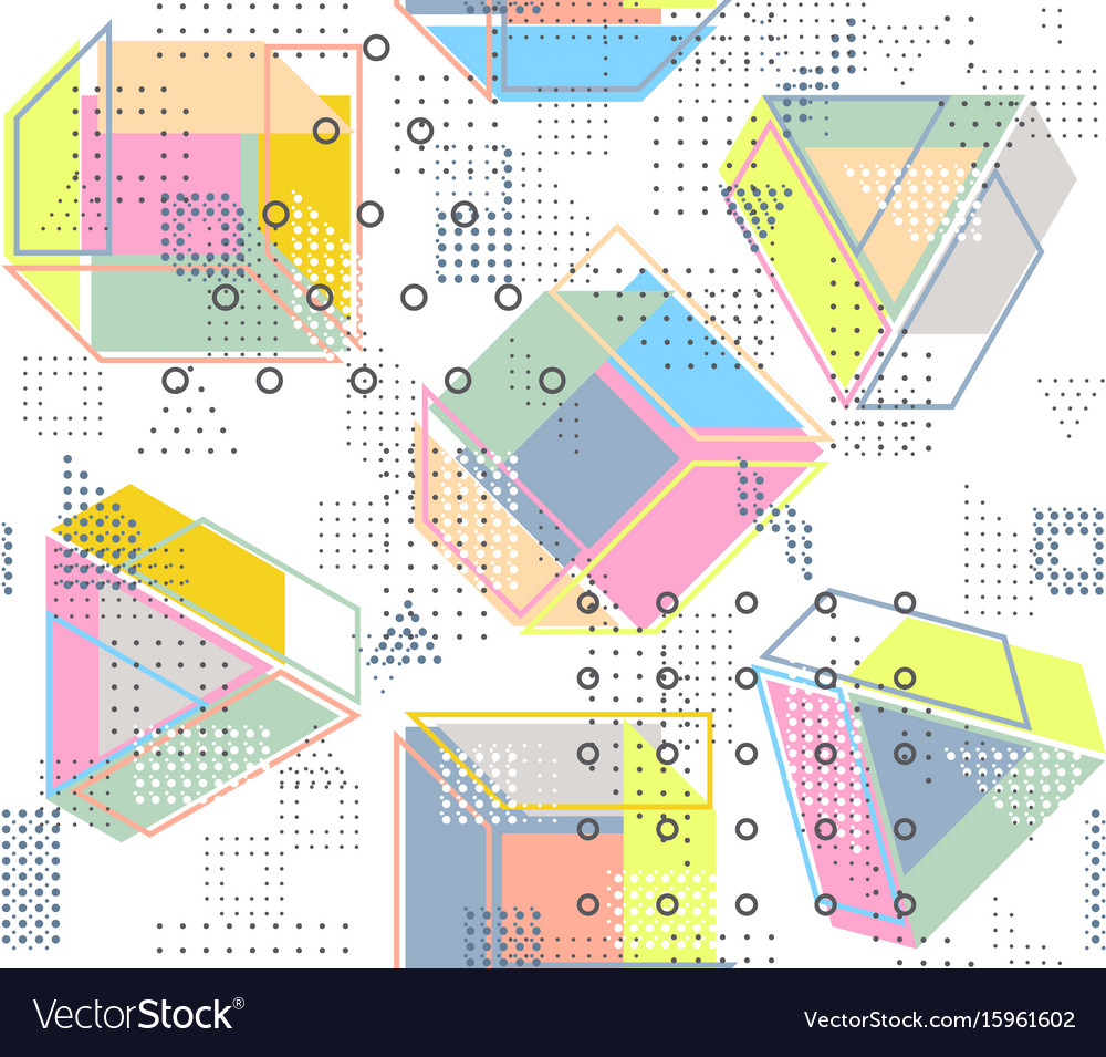 Geometric abstract seamless pattern simple motif Vector Image