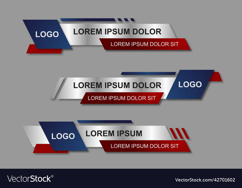 Modern geometric lower third banner template Vector Image Modern geometric lower third banner template Vector Image