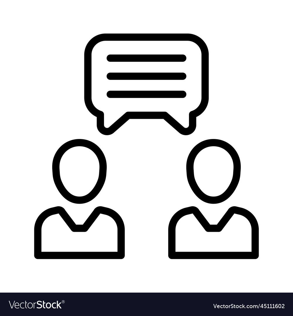 Problem discussion icon Royalty Free Vector Image