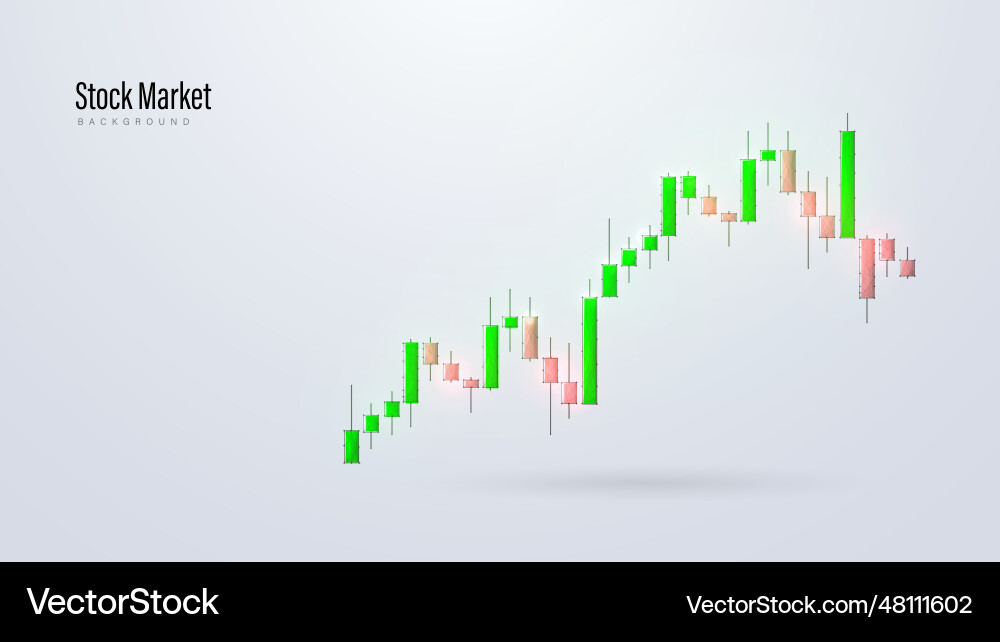 Stock financial graph candlestick chart market Vector Image