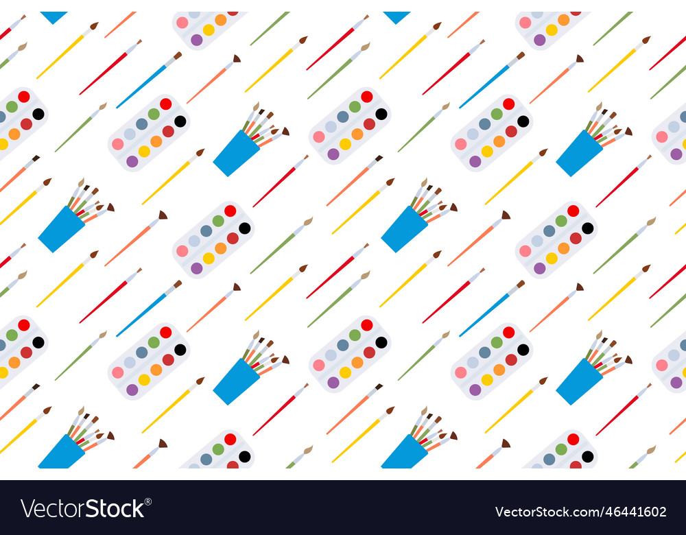 Tools for coloring elements background with art Vector Image