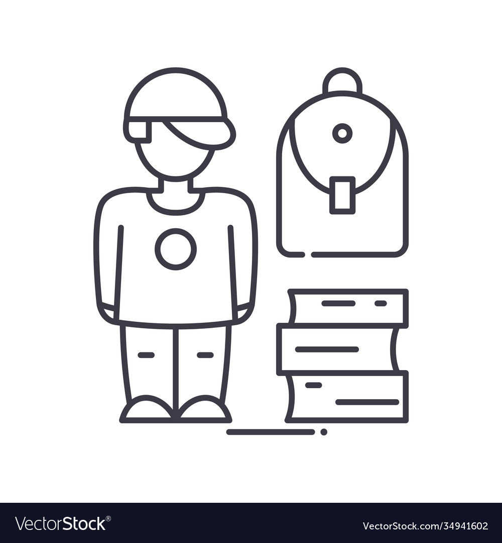 University student icon linear isolated Royalty Free Vector University student icon linear isolated Royalty Free Vector