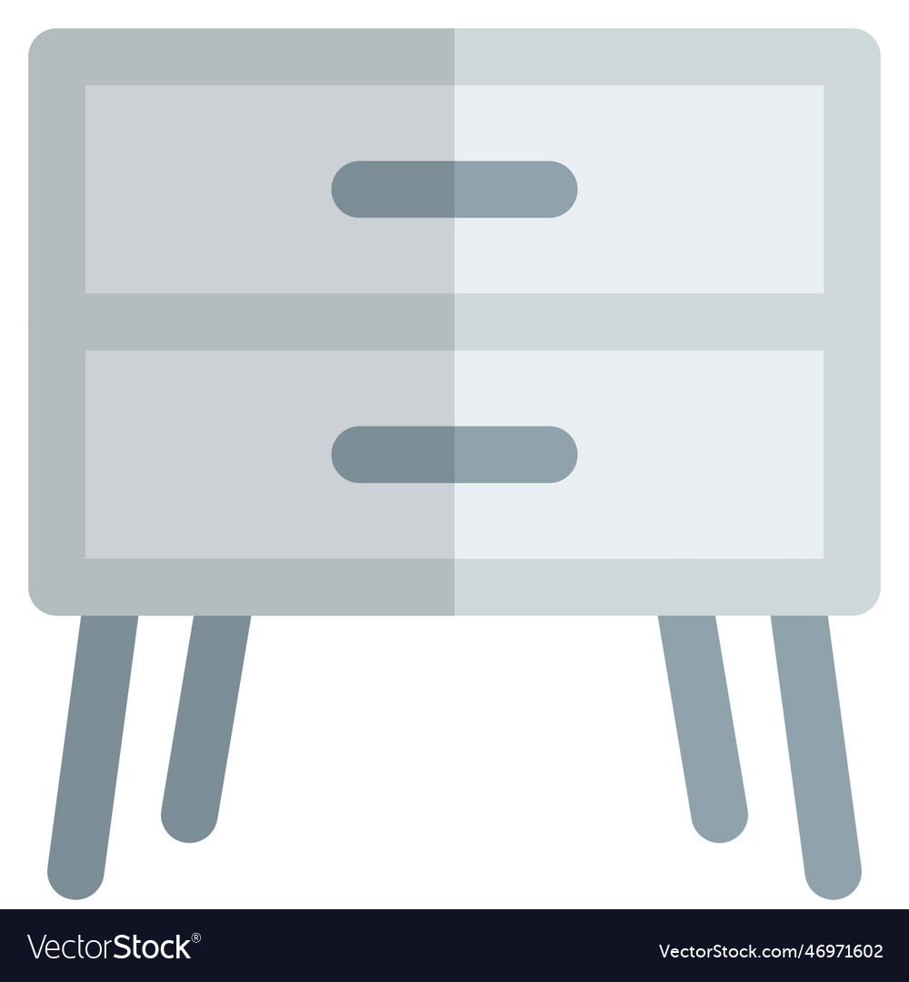 Using table with drawers as a bedside Royalty Free Vector