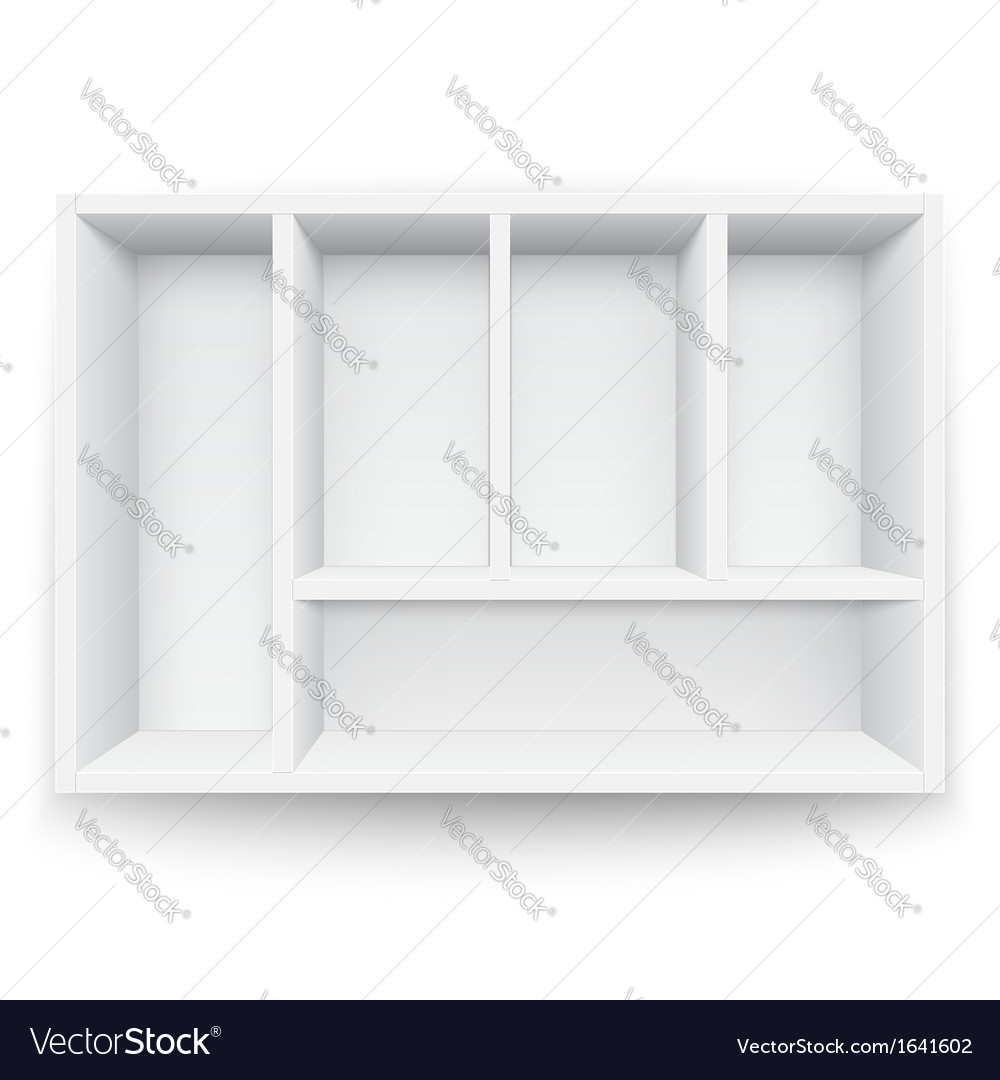 White box with separators Royalty Free Vector Image