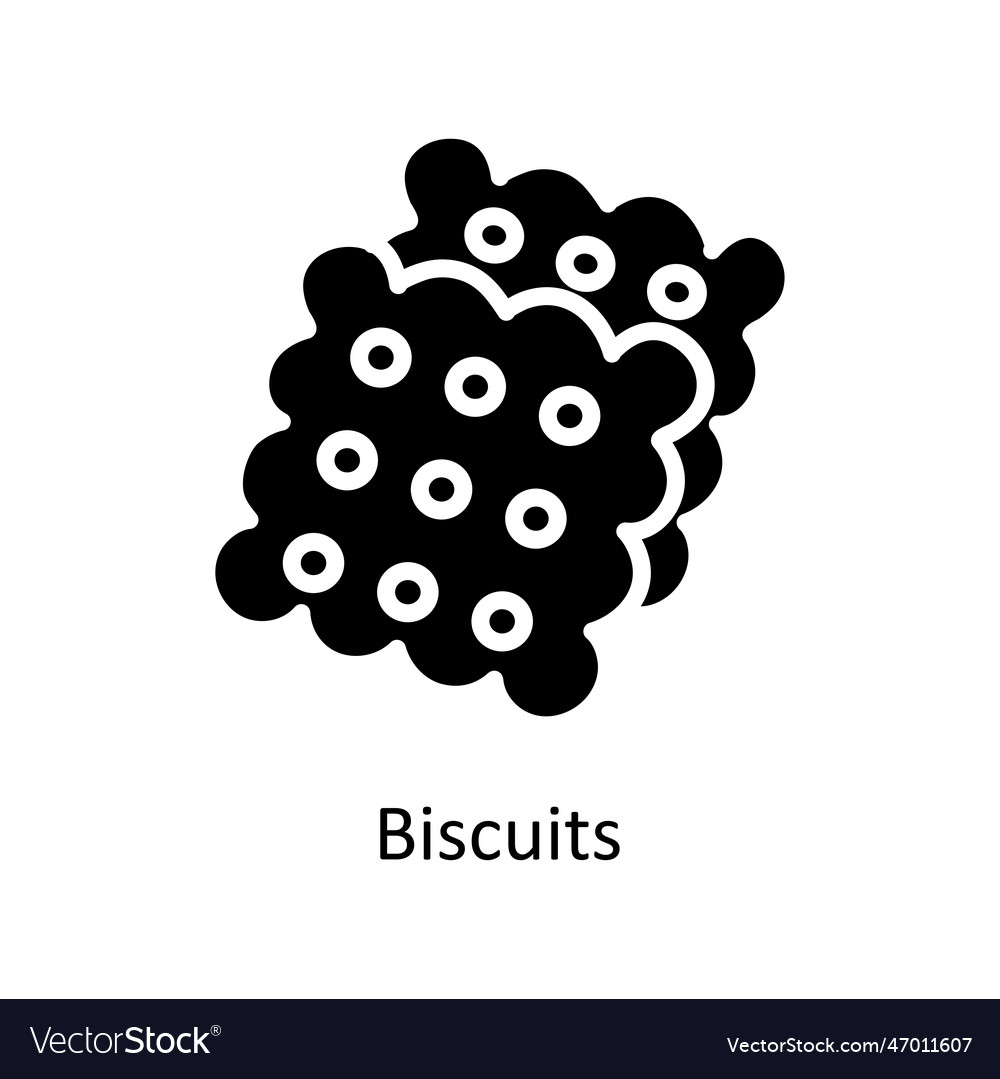Biscuits solid icon design ch Royalty Free Vector Image