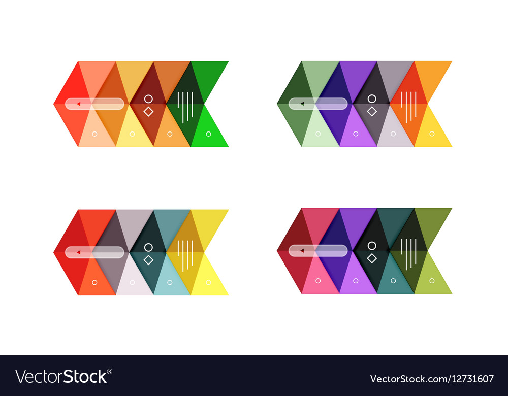 Blank infographic arrow templates Royalty Free Vector Image