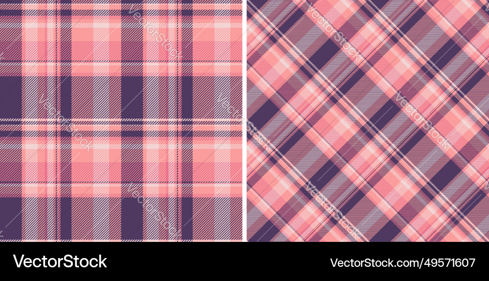 Check seamless plaid of textile fabric Royalty Free Vector