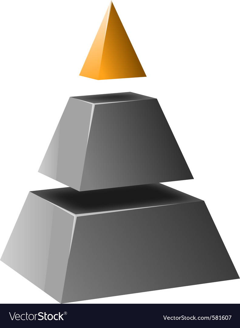 Layered pyramids Royalty Free Vector Image - VectorStock