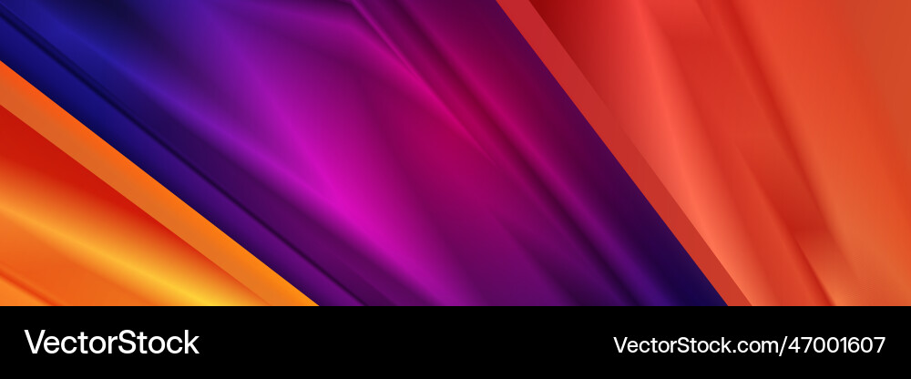Orange purple glossy smooth stripes abstract Vector Image