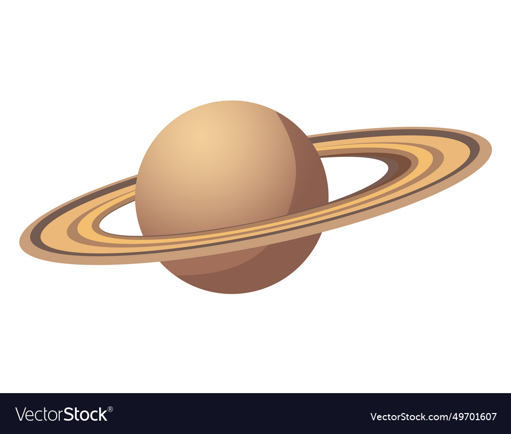 Saturn planet with rings collection planets Vector Image