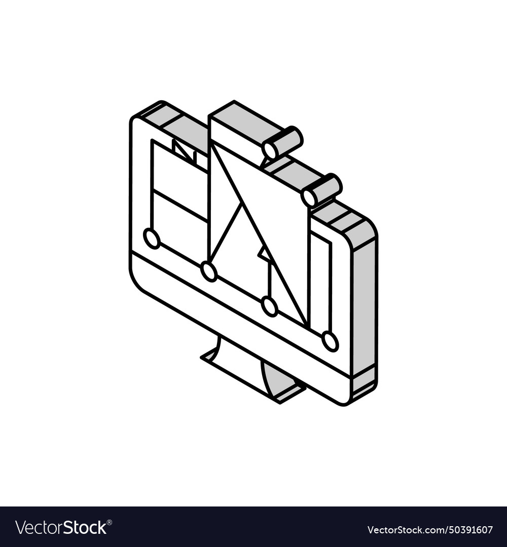 Scheme on computer screen for semiconductor Vector Image