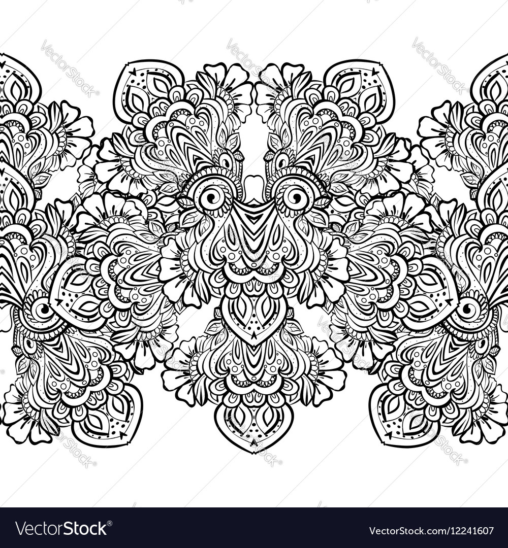 Seamless pattern with floral elements Royalty Free Vector