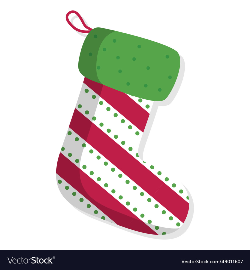 Stocking flat icon 06 Royalty Free Vector Image