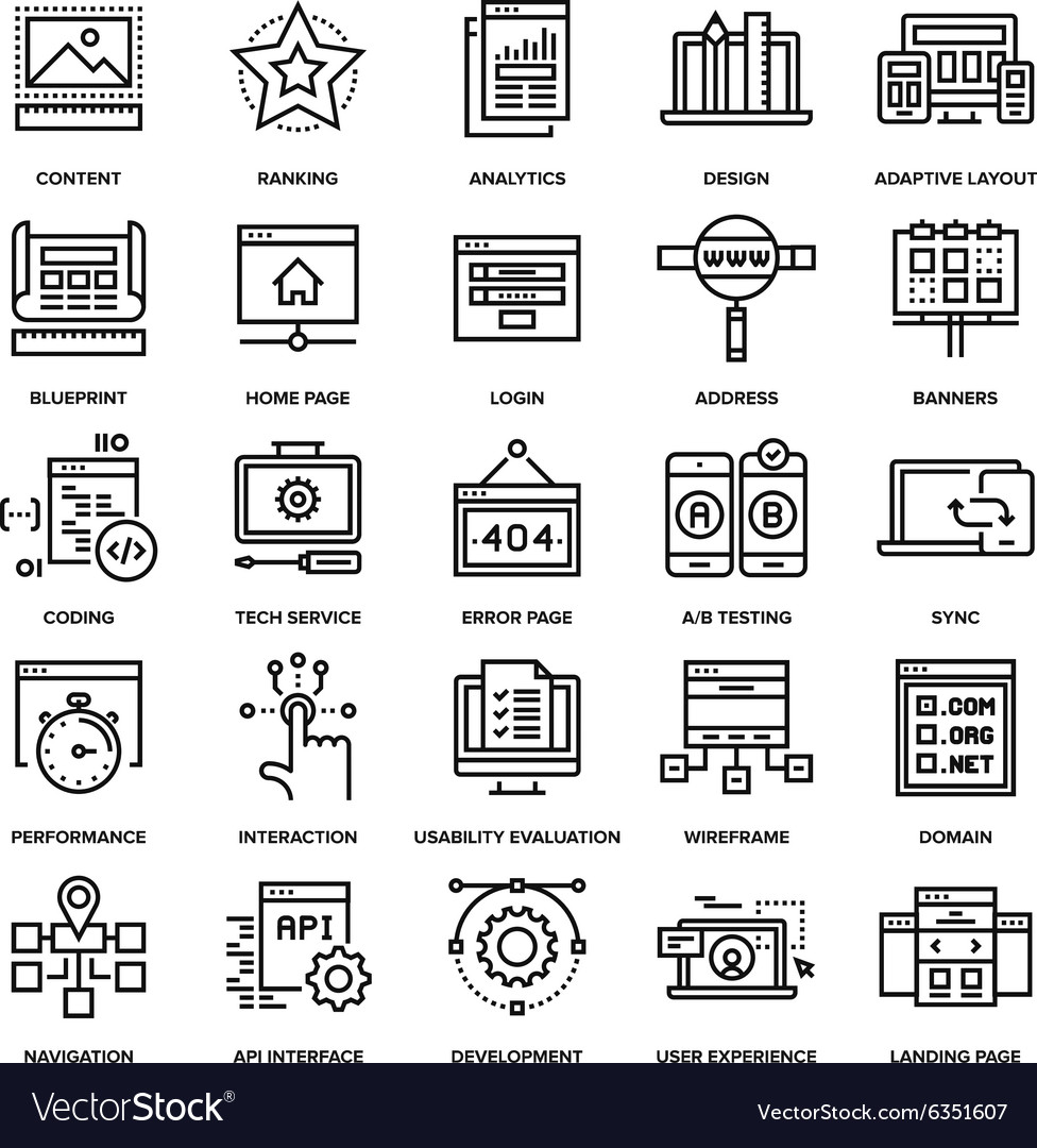 Web Design and Development Royalty Free Vector Image