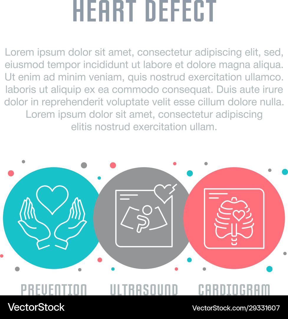 Website banner and landing page heart defect Vector Image