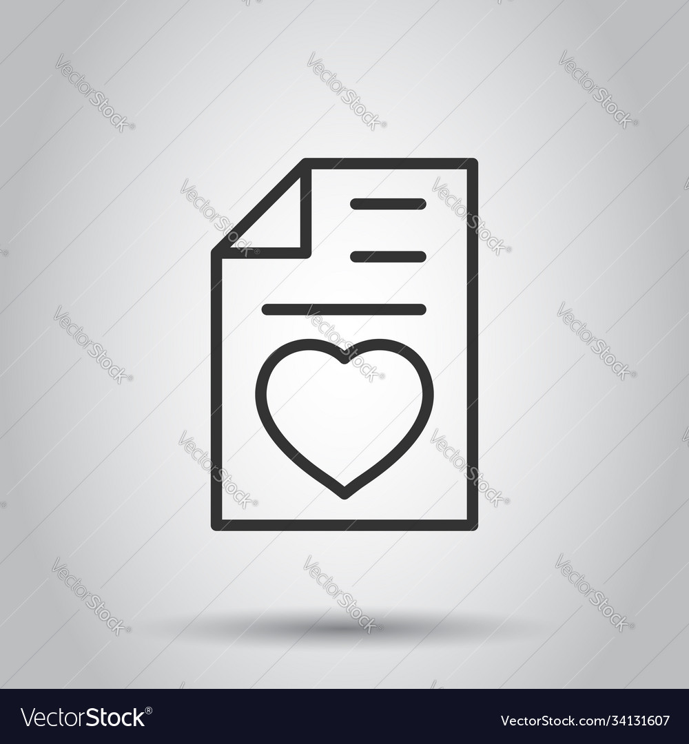 Wishlist icon in flat style like document Vector Image