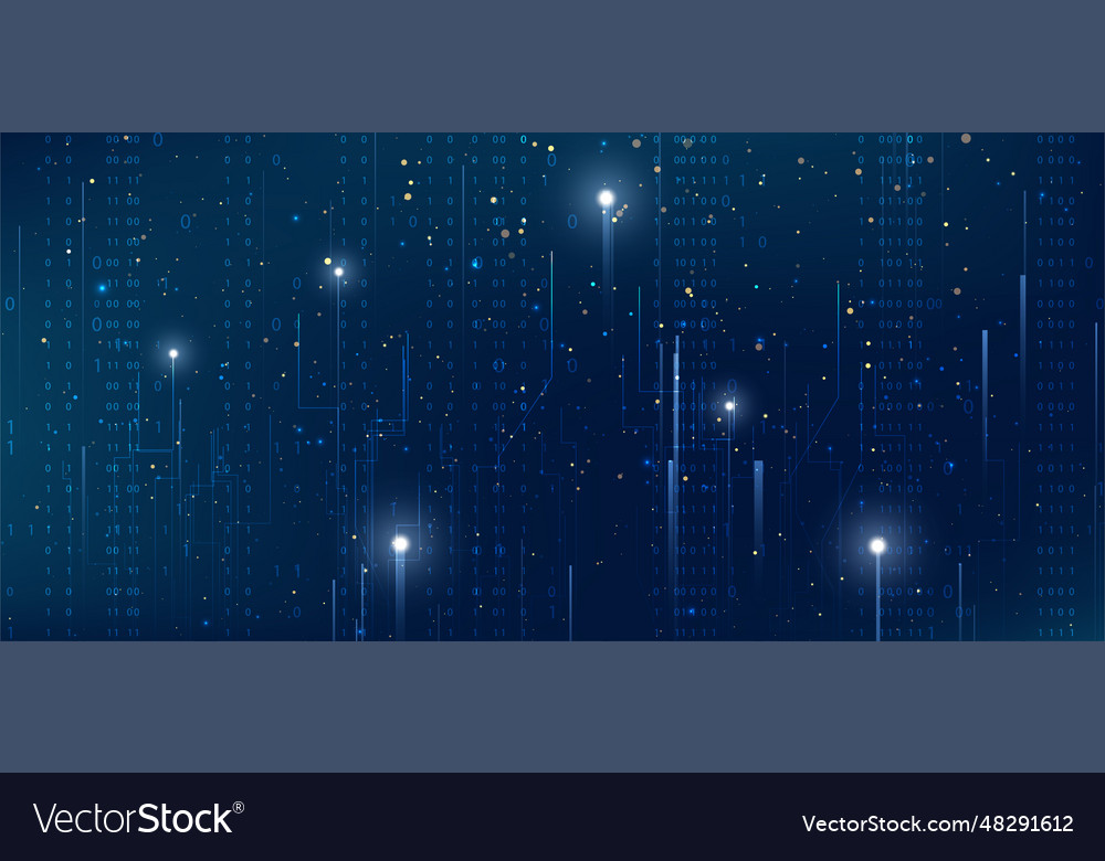 Abstract virtual digital stream Royalty Free Vector Image