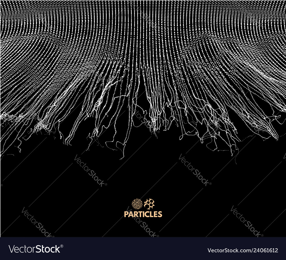 Array with dynamic emitted particles water splash Vector Image