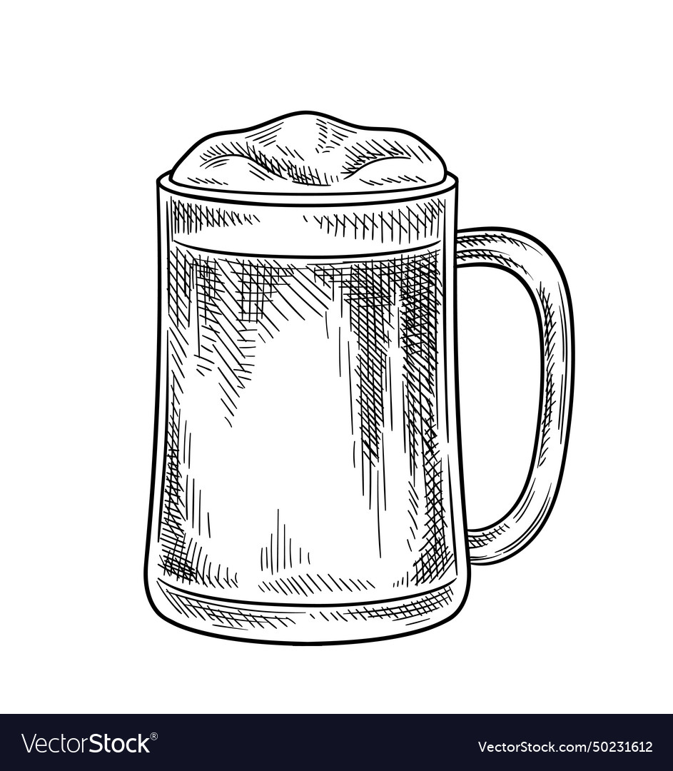 Beer element linear Royalty Free Vector Image - VectorStock