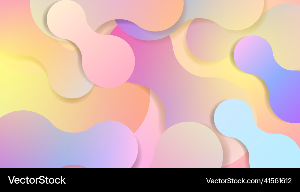 Bloob 3d colorful abstract geometric design Vector Image