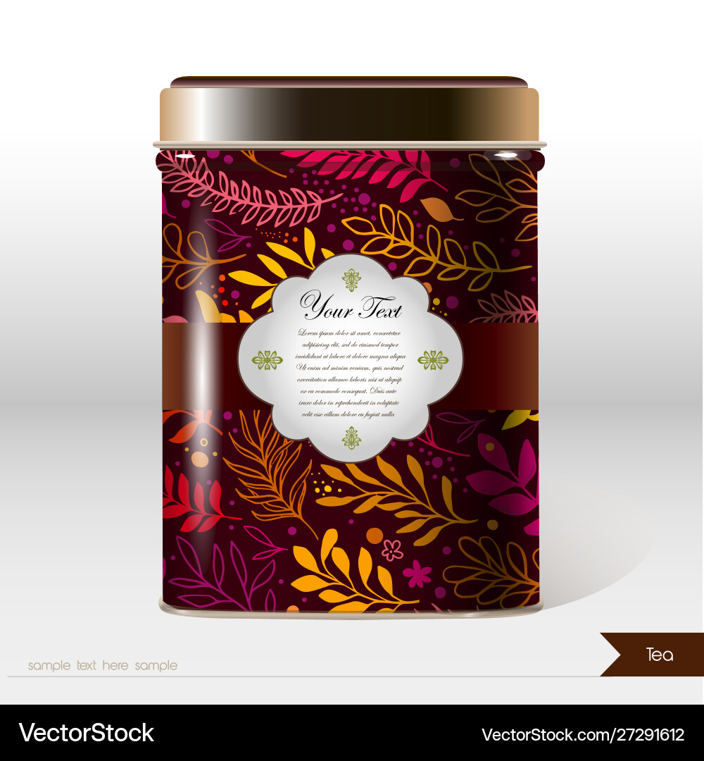 Box with flowers leaves plants Royalty Free Vector Image