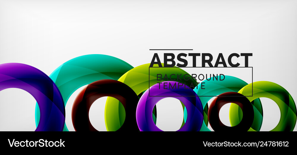 Colorful rings geometric abstract Royalty Free Vector Image
