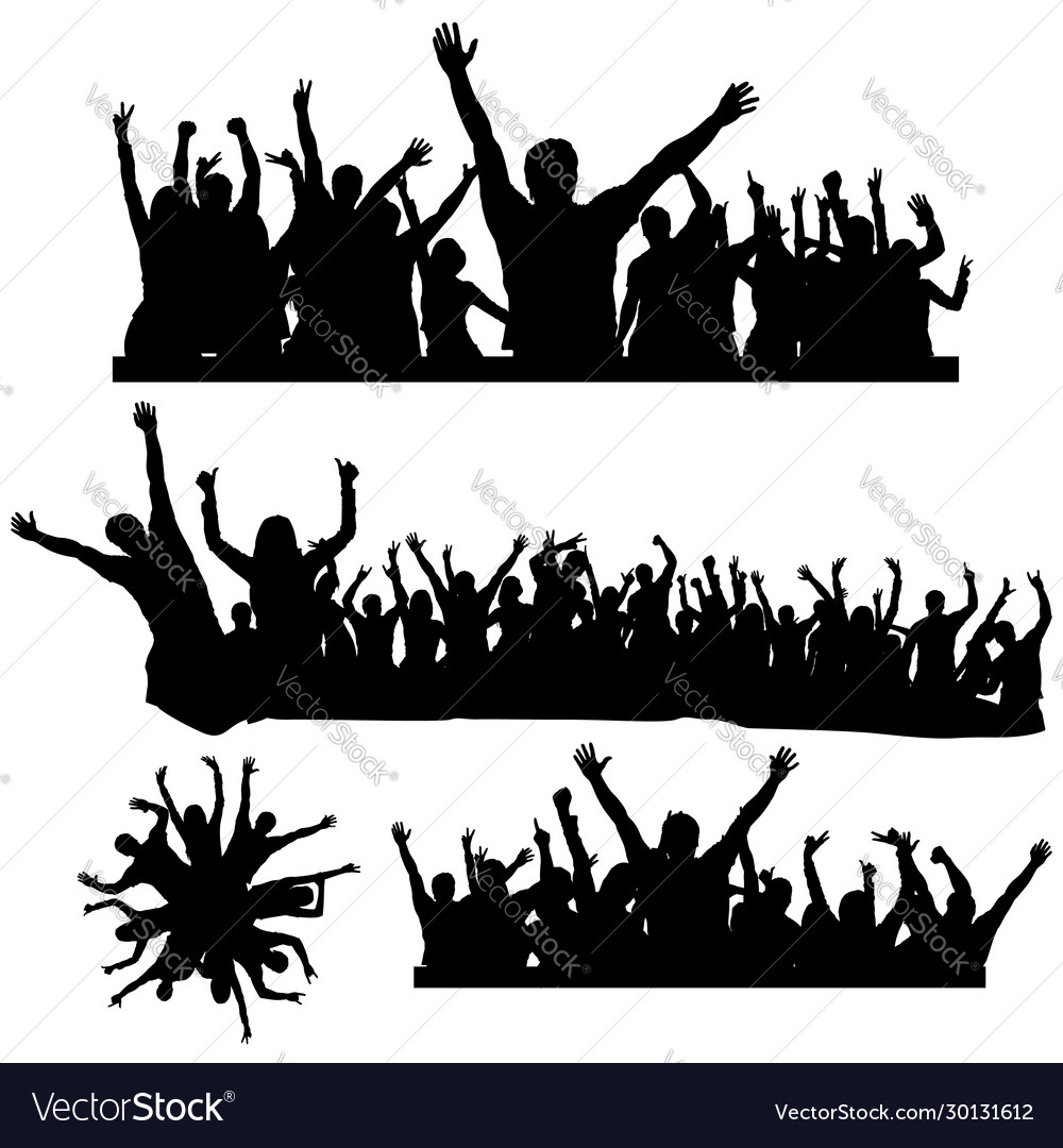 Dancing crowds Royalty Free Vector Image - VectorStock