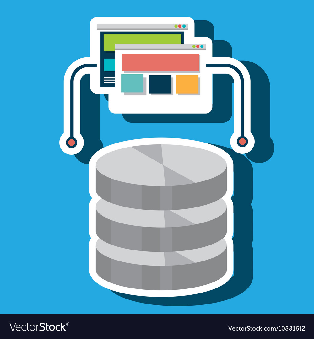 Data base web page Royalty Free Vector Image - VectorStock