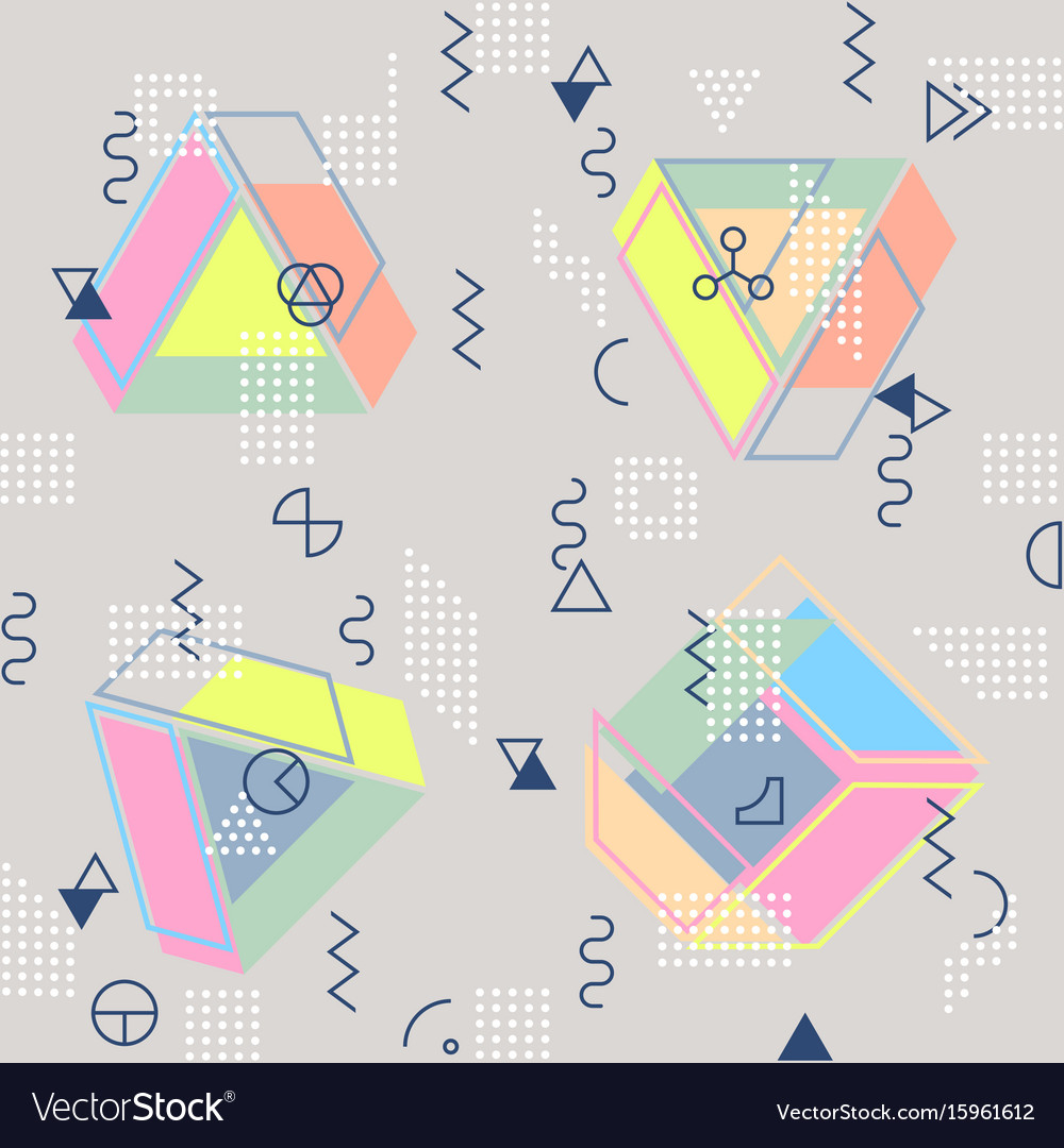 Geometric abstract seamless pattern simple motif Vector Image