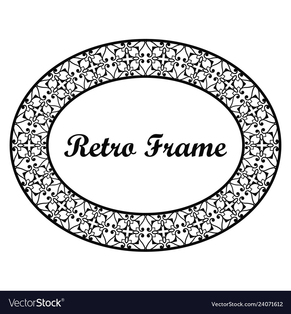 Oval ornamental art deco frame Royalty Free Vector Image Oval ornamental art deco frame Royalty Free Vector Image