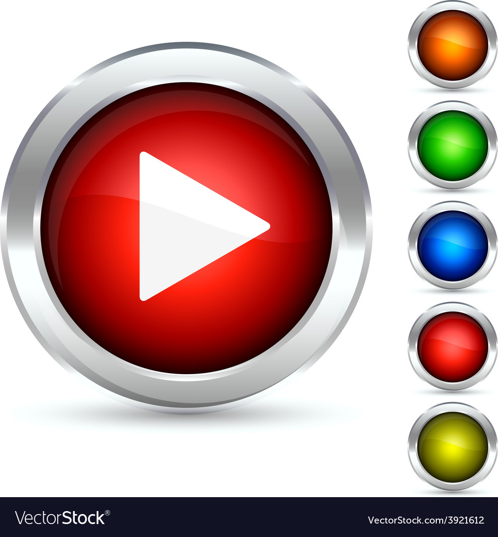 Play button Royalty Free Vector Image - VectorStock