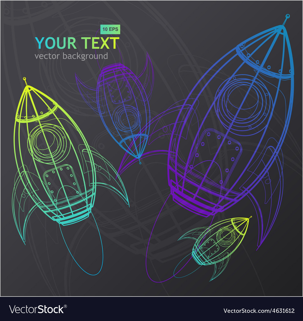 Rocket background Royalty Free Vector Image - VectorStock