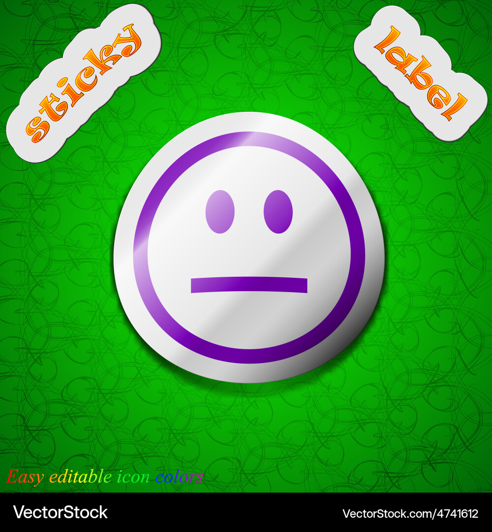 Sad face sadness depression icon sign symbol chic Vector Image
