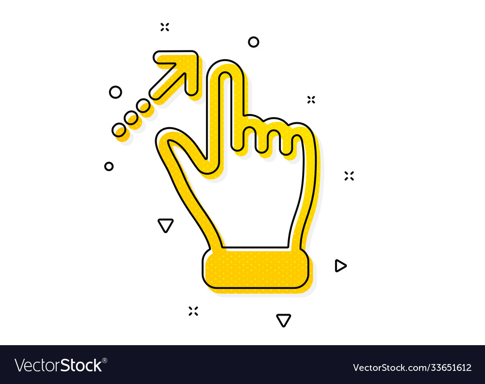 Touchscreen gesture icon slide arrow sign swipe Vector Image