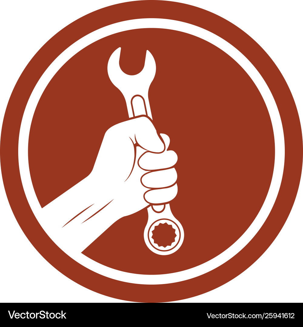Wrench icon automotive service Royalty Free Vector Image