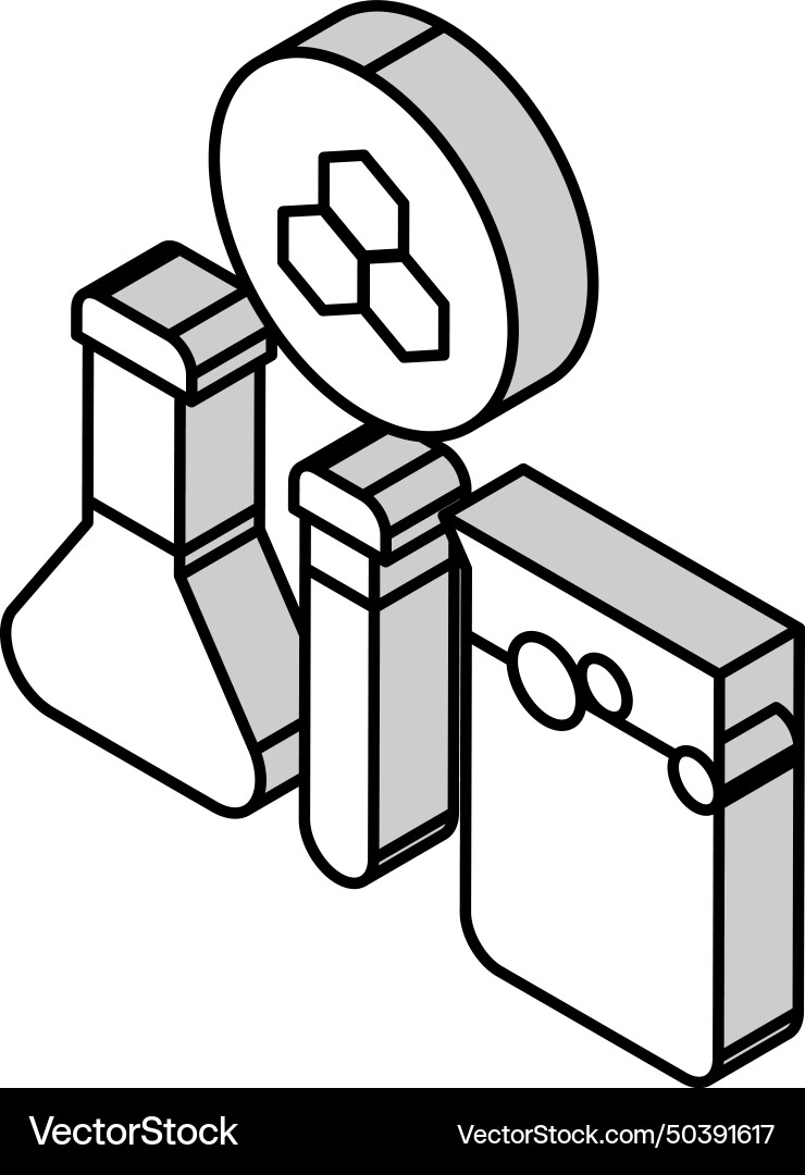 Chemical substrate pharmaceutical production Vector Image