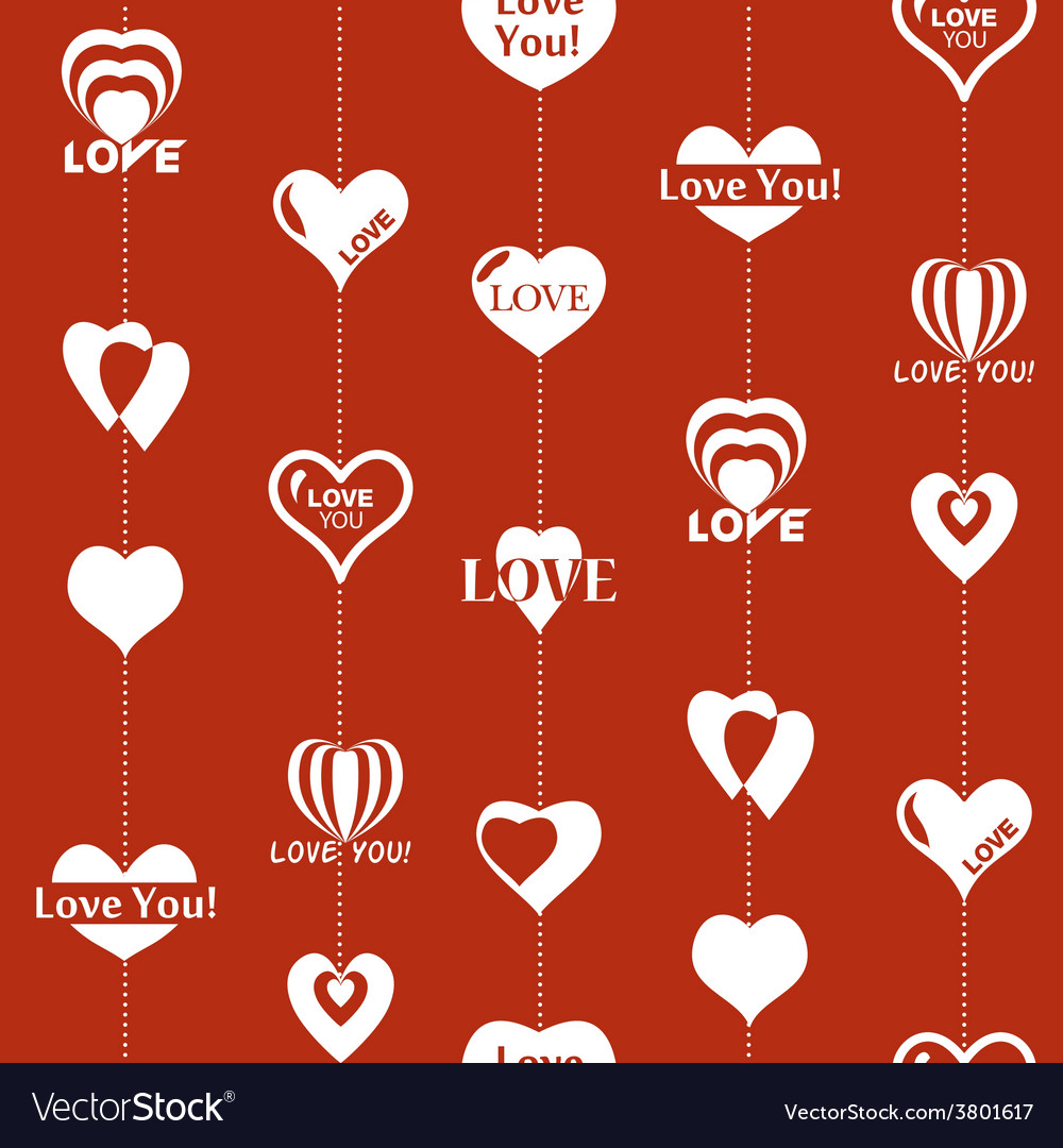 Heart pattern to valentines day seamless texture Vector Image