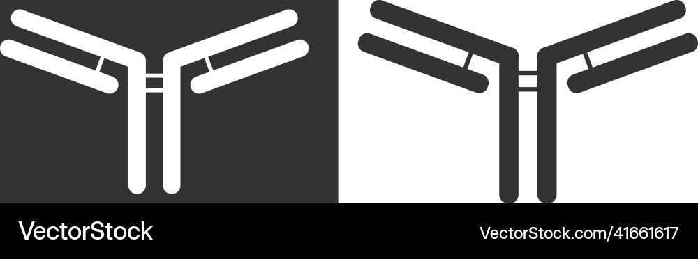 Igg antibody immunoglobulin flat icon style many Vector Image