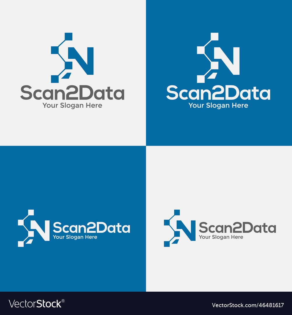 Initial letter n with technology logo Royalty Free Vector