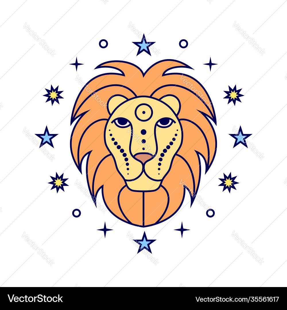 Leo zodiac sign Royalty Free Vector Image - VectorStock
