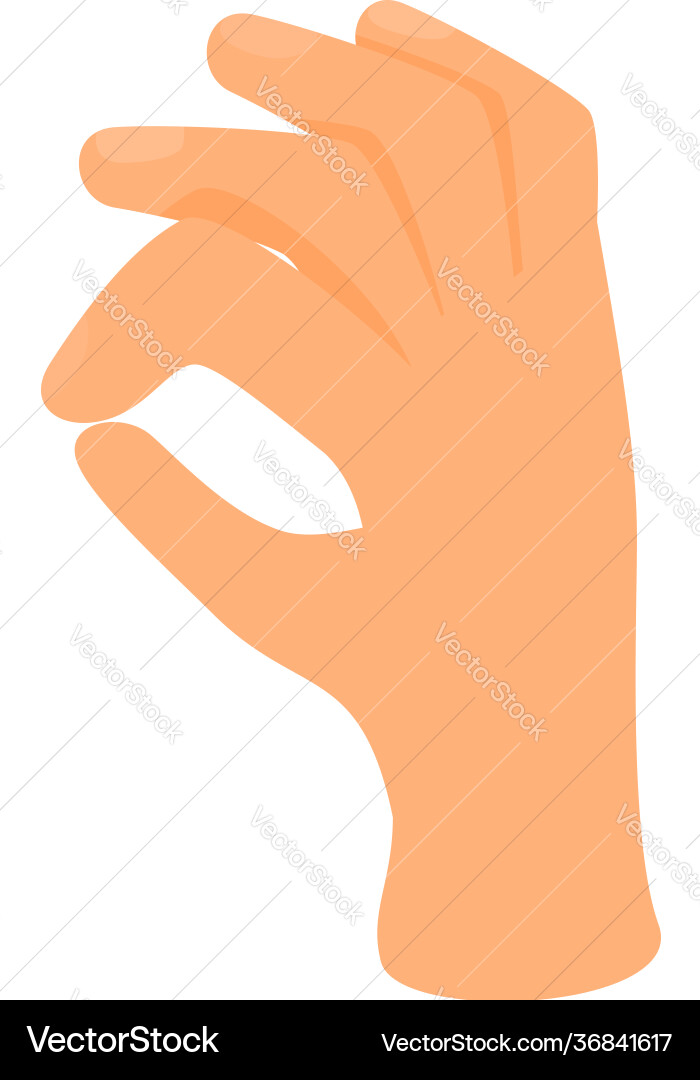 Ok hand gesture icon cartoon style Royalty Free Vector Image