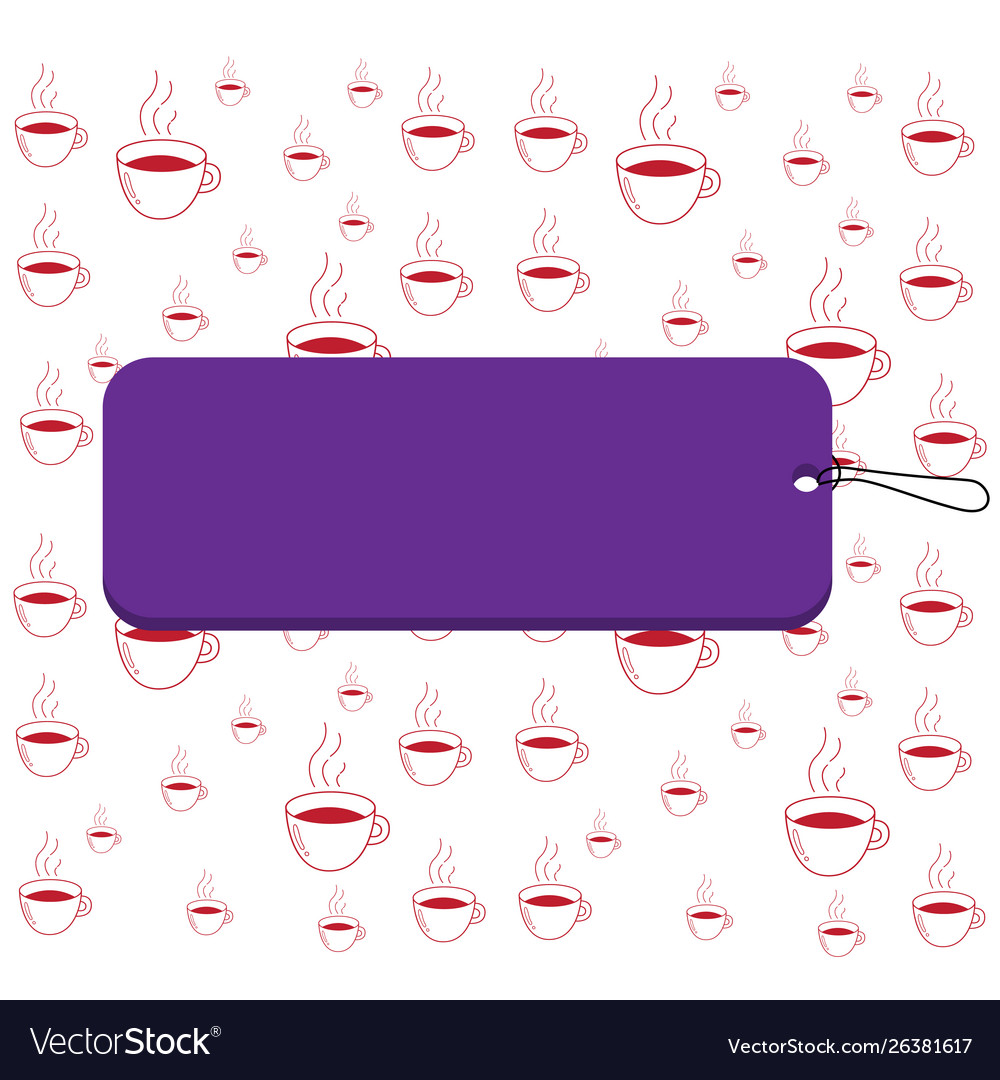 Rectangle shaped empty colored label attached Vector Image
