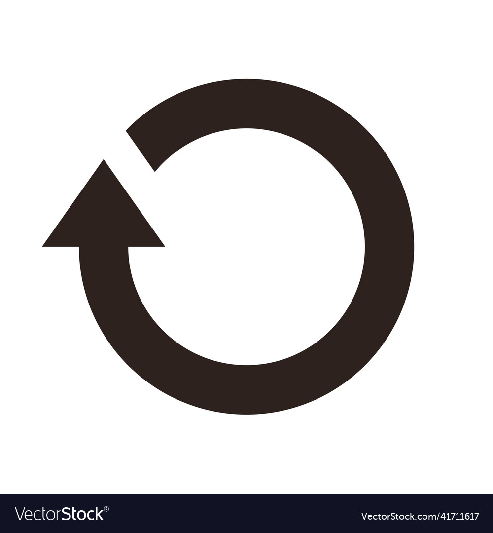 Repeat sign reload icon refresh loading reset Vector Image