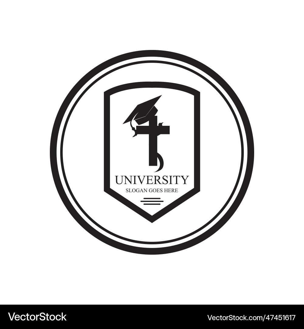 University and academy icons emblems or shields Vector Image