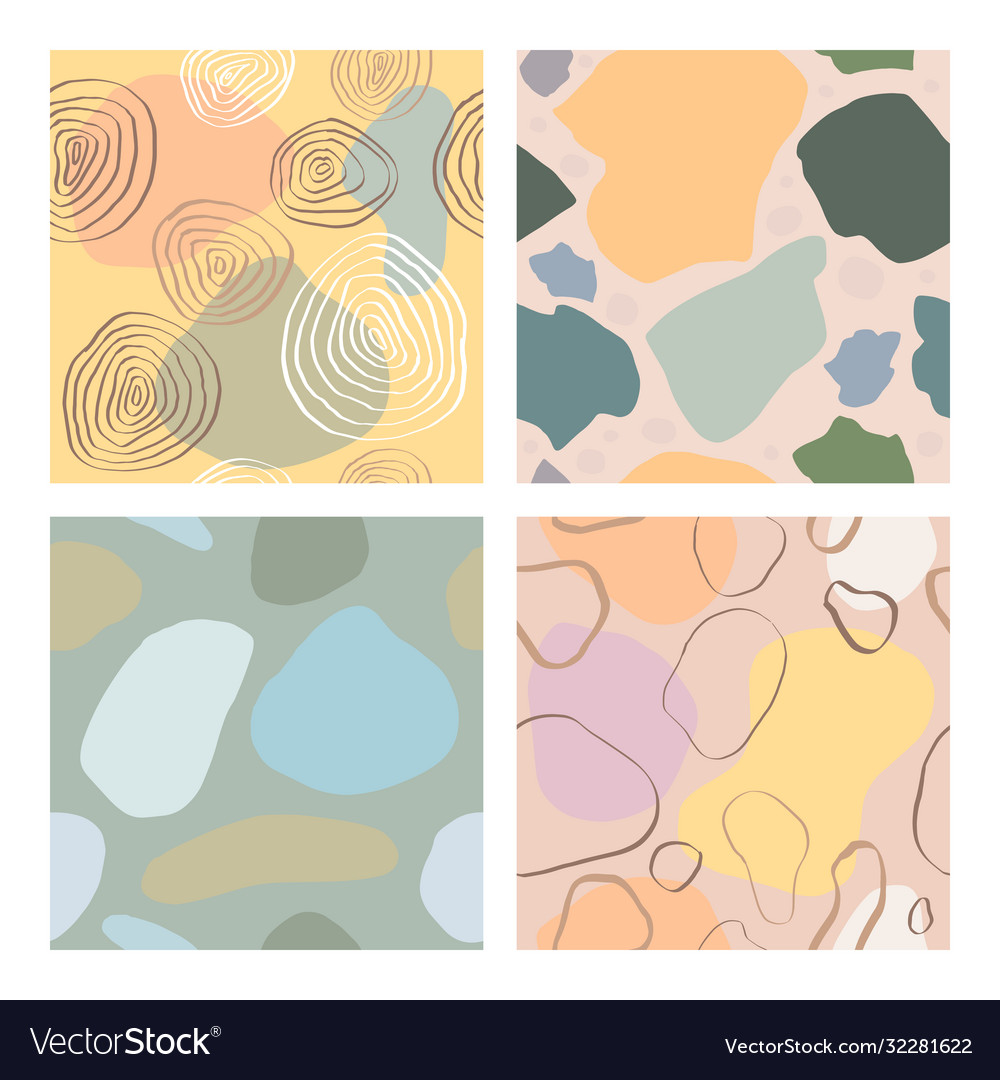 Abstract pattern with shapes lines spots imprints Vector Image